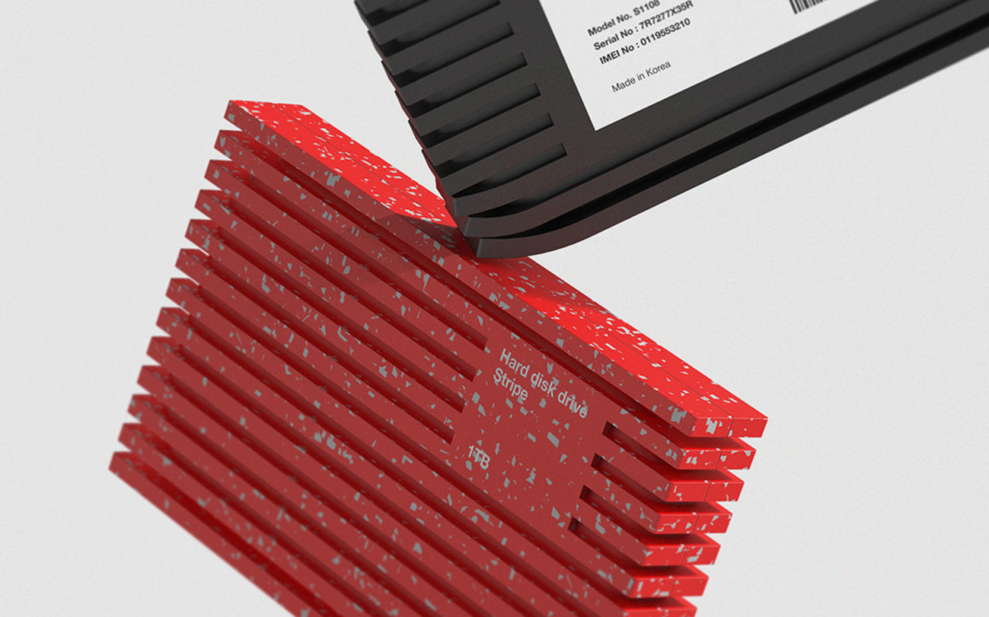 Stripe Rugged Portable Hard Drive | Improb